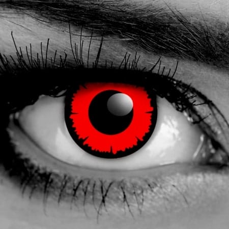 Angelic Red Halloween Contact Lenses | Overnight Shipping