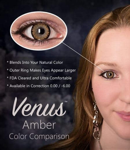 Venus Color Pro Lenses - Amber Colored Contacts - Gothika