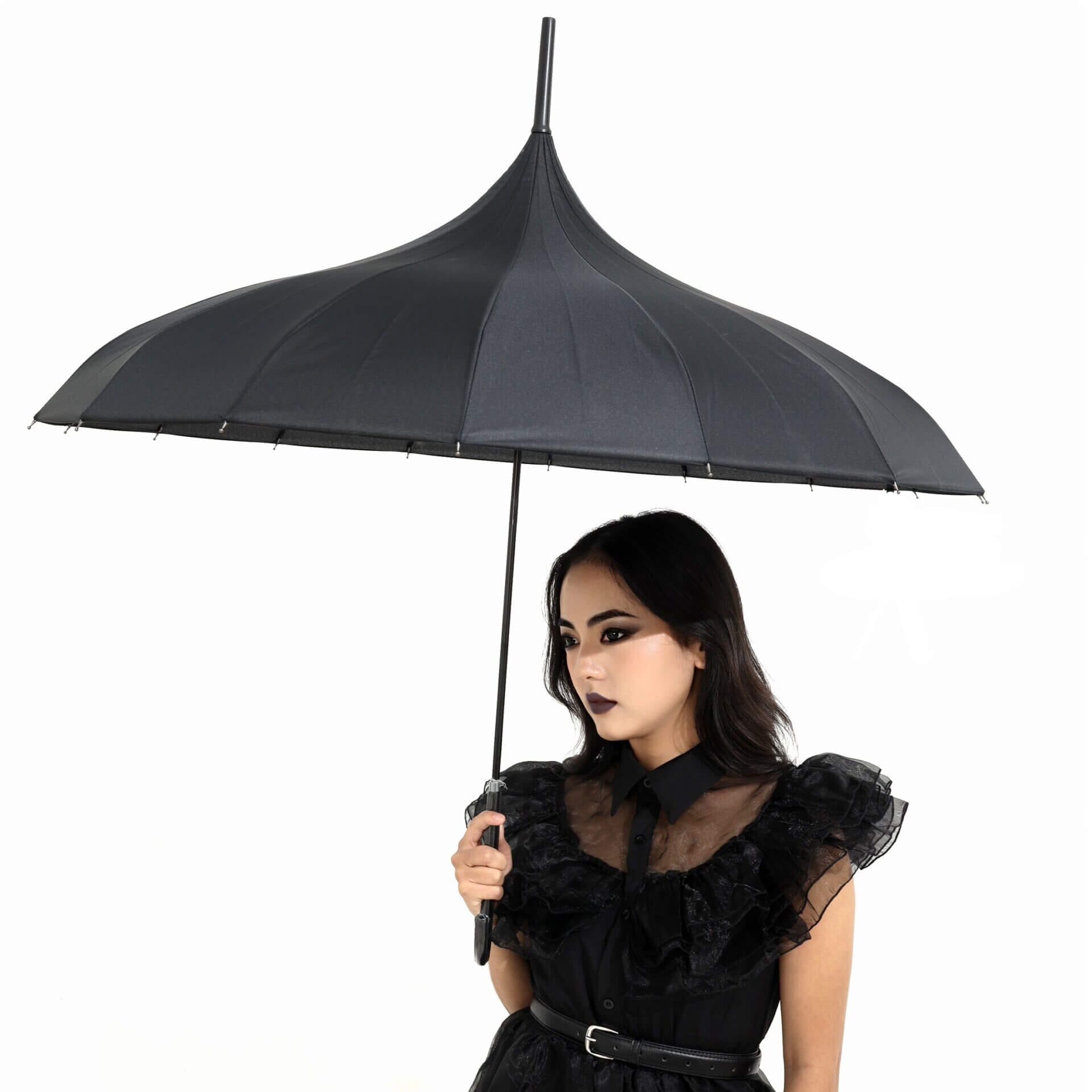 Gothic Black Pagoda Umbrella - Gothika.com