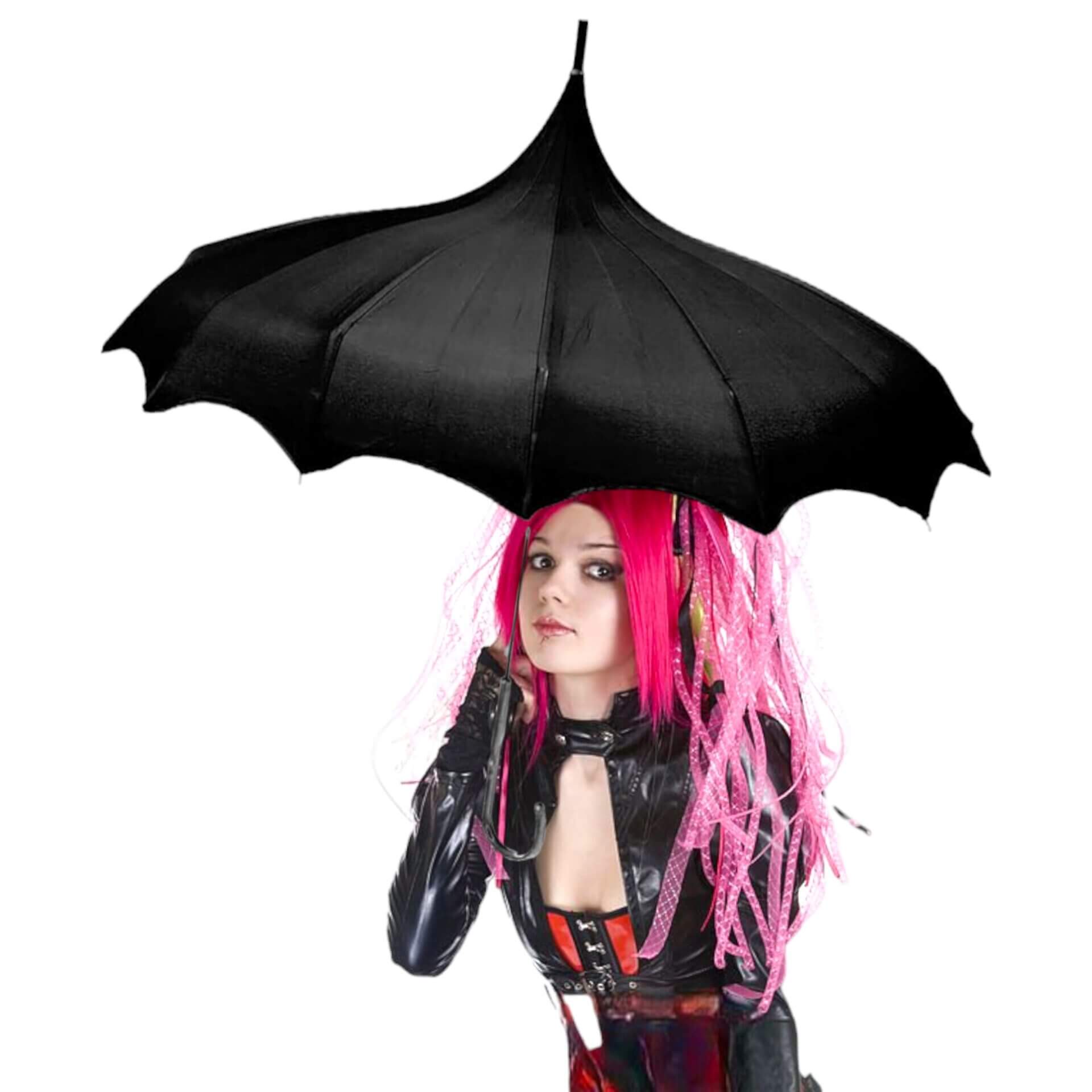 Gothic Rebel Dark Wing Pagoda Umbrella - Gothika.com